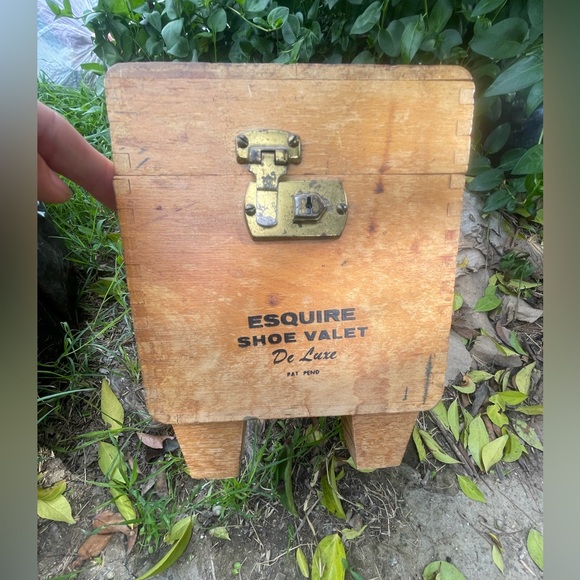 Accents | Vintage Shoe Valet De Luxe Wooden Box With Original Locking ...